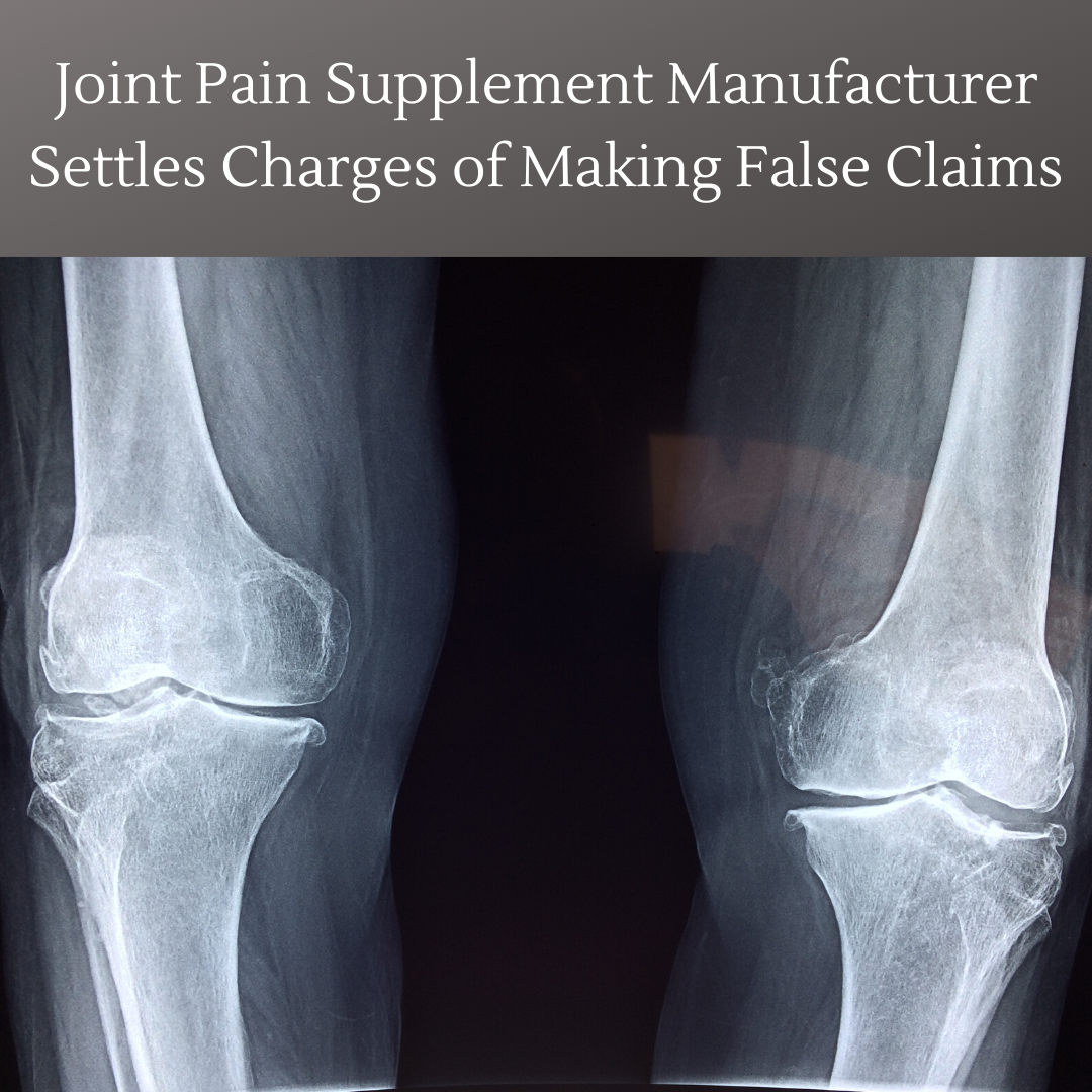 Joint Pain Supplement Isoprex Settles Charges of Making False Claims ...